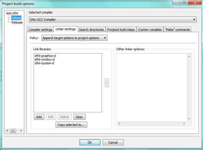 [Résolu] [SFML] Problème compilation - page 1 - OpenClassrooms